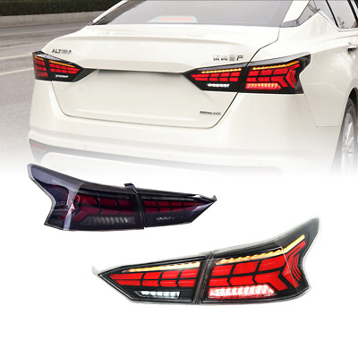 HCmotion LED Tail Lights for Nissan Altima Sedan 2019-2024 4PCS Smoked ...