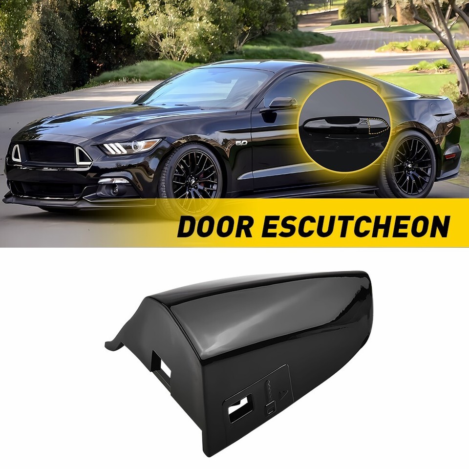 DOOR HANDLE KEY LOCK COVER BEZEL FITS FORD MUSTANG 2015-2022 DRIVER ...
