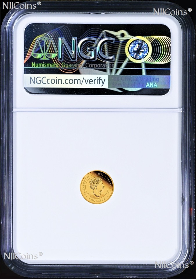 2023 Australia Mini Roo Kangaroo PROOF 9999 GOLD 0.5g $2 NGC PF70 Coin ...