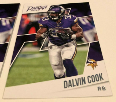 2018 Panini Prestige Football Dalvin Cook Minnesota Vikings base card ...