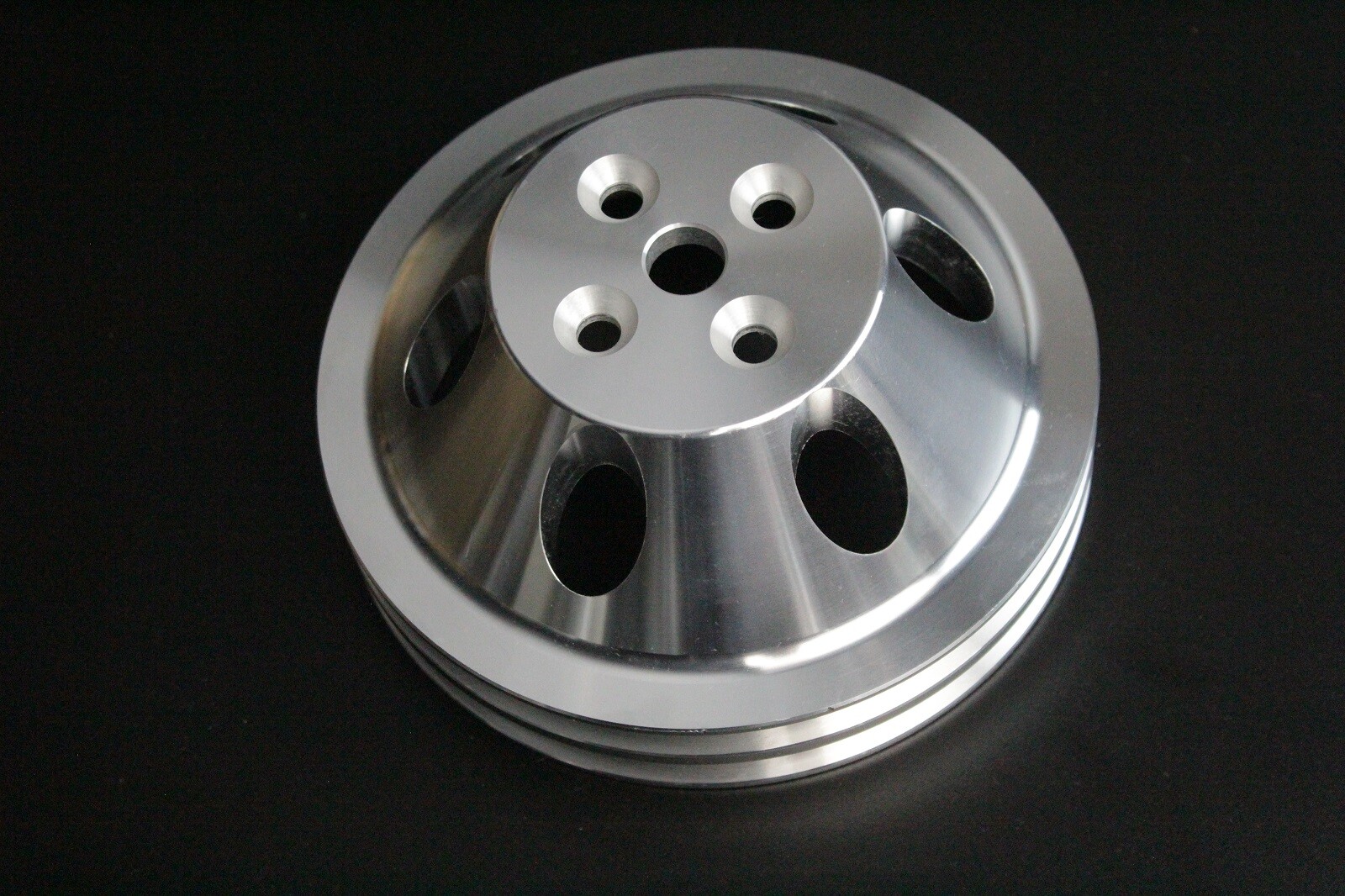 SBC 1/2/3 Groove Aluminum Long Water Pump Pulley & Alternator Pulley ...
