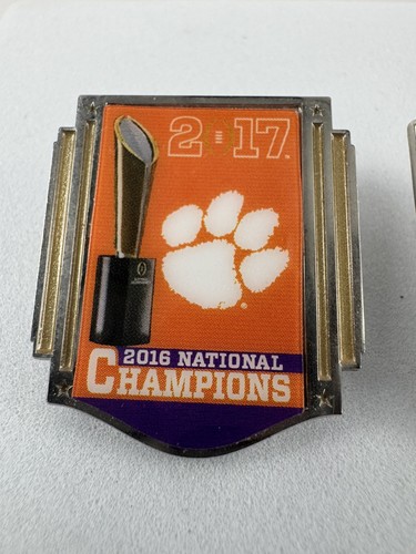 Set of 2 Clemson Tiger Paws lapel pin - 2019 2016 National Champion ...