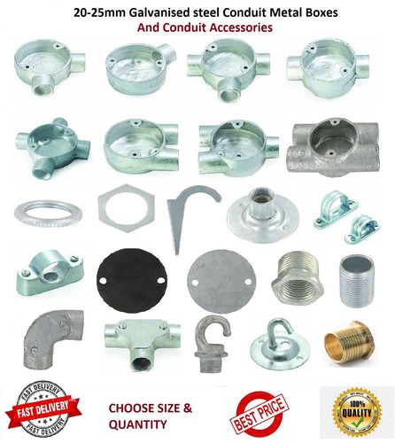 20-25mm Galvanised steel Conduit Metal Boxes &Conduit Accessories Bend ...