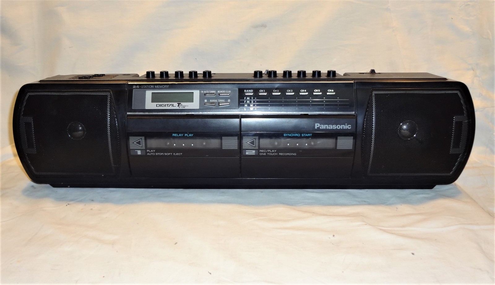 VINTAGE PANASONIC RX-FT590 AM/FM DIGITAL RADIO DUAL CASSETTE * 24 ...