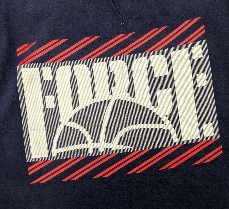 Vtg 80s Nike FORCE Basketball Big Spellout USA Made Gray Tag Large ...