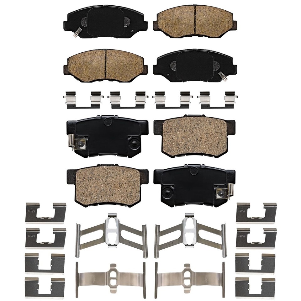 Front and Rear Ceramic Brake Pads for 2003 2004 2005 2006 2007 Honda ...