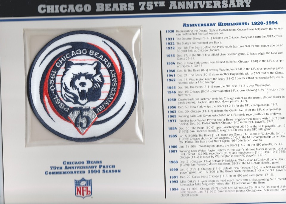 Willabee & Ward NFL Official NFL Anniversary Patch Pick From List Up To ...