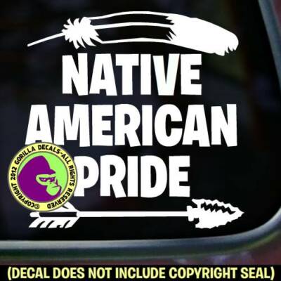 NATIVE AMERICAN PRIDE Vinyl Decal Sticker Tribe Car Window Laptop Wall ...