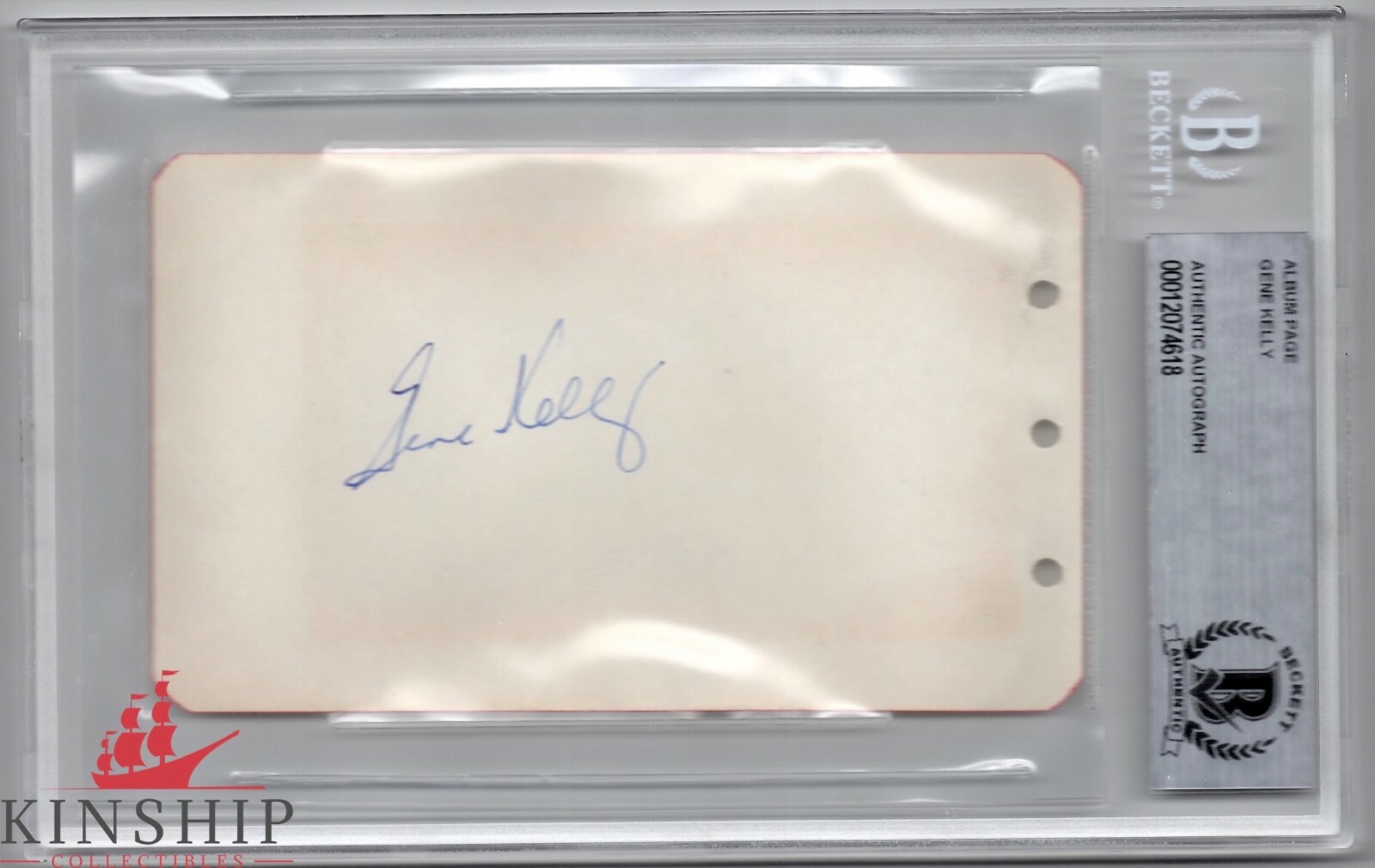 Broadcaster Gene Kelly signed 3x5 cut Beckett BAS Slabbed Phillies By ...