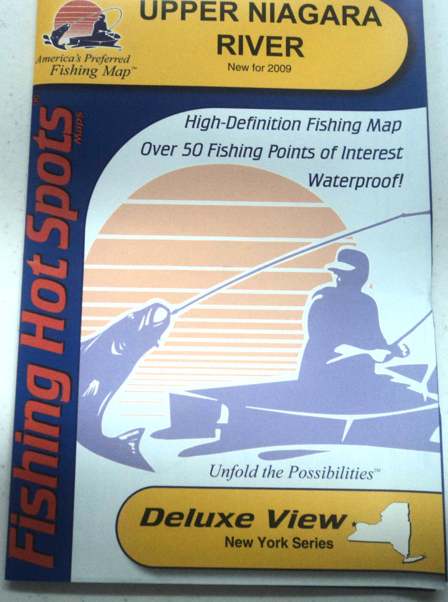 Upper Niagara River Detailed Fishing Map, GPS Points, Waterproof #L741 ...