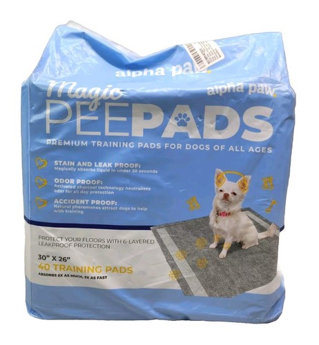Alpha Paw Magic Pee Pads, 40 Premium Puppy and Dog Training Pads 30"×26 ...