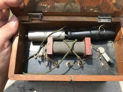 Unknown Mad Scientists Antique Rare Medical Shock Machine Metal Curling ...