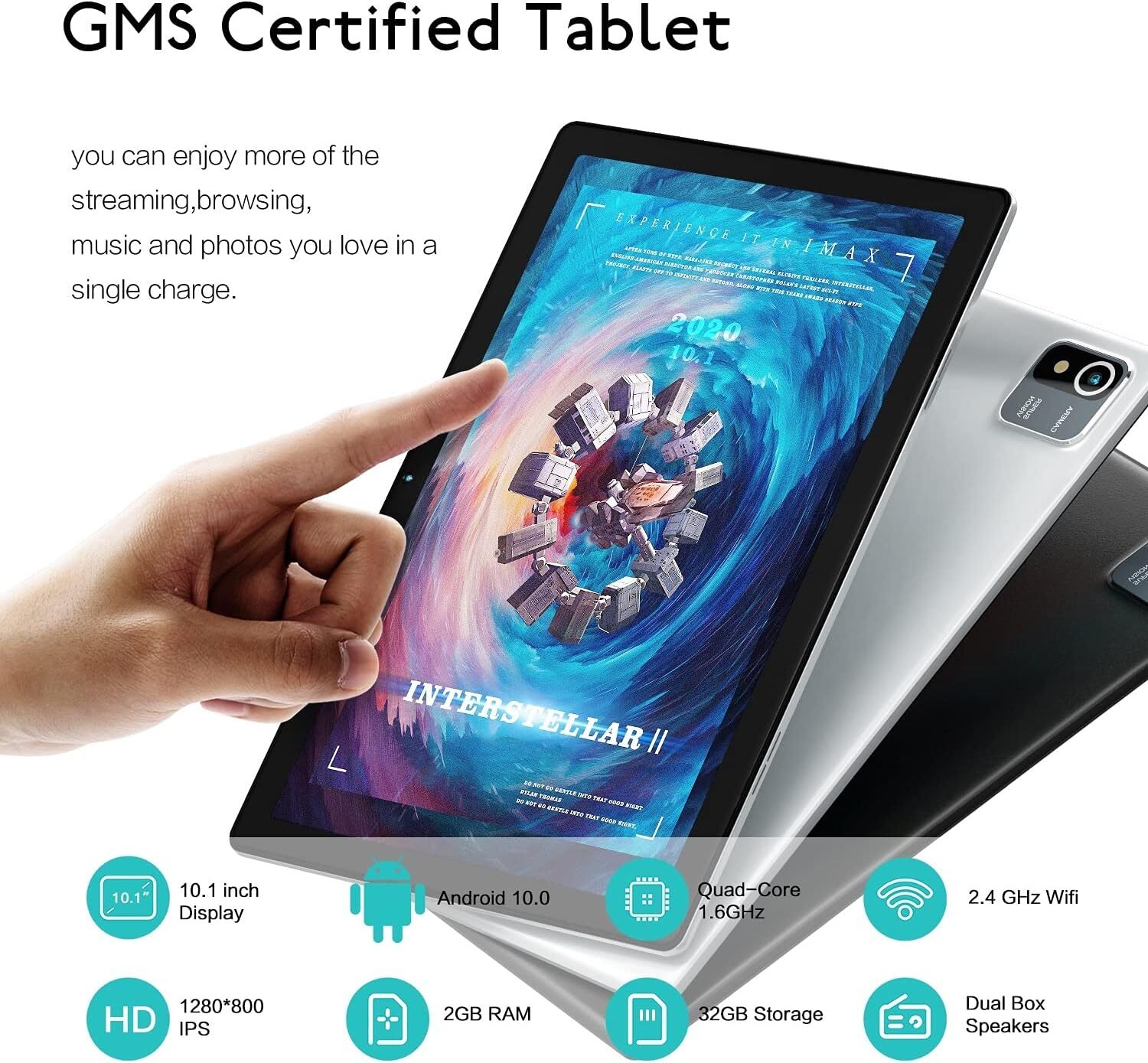 Moderness MB1001 Tablet 10.1 Inch Android 12 OS Quad Core 32GB ROM ...