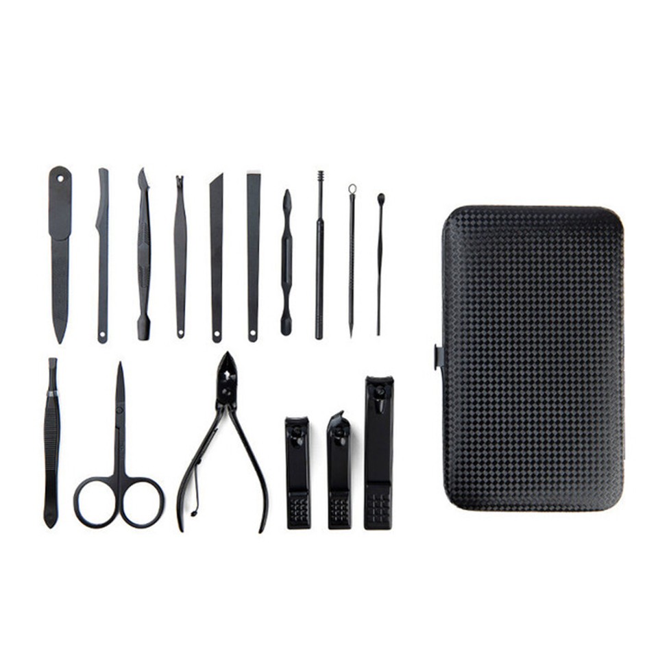 16 pcs Manicure Set Stainless Steel Professional Pedicure Kit with a ...