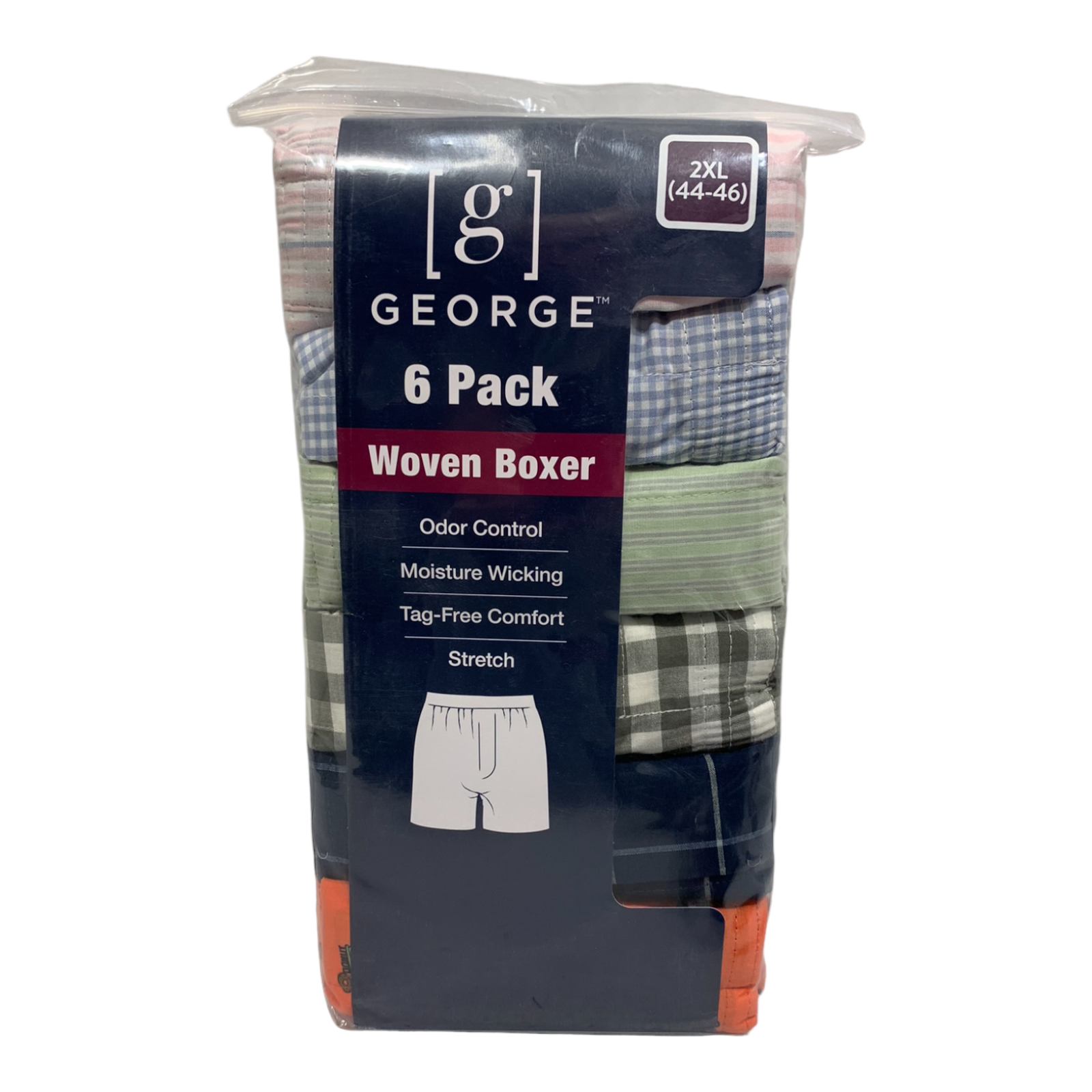 Men's GEORGE Package of 6 Pair Woven Boxers Size 2XL (44-46) MULTI | eBay