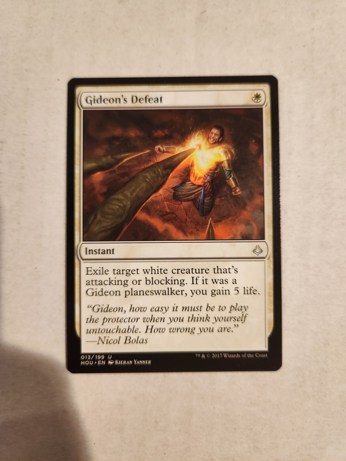 1× Gideon's Defeat - Hour of Devastation - Magic The Gathering - MTG ...