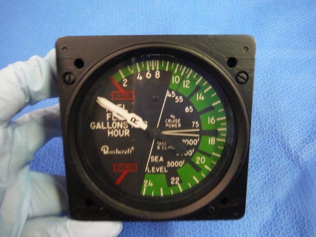 Beech Fuel Flow Indicator P/N 96-384069-1 Overhauled (1015-229) for ...