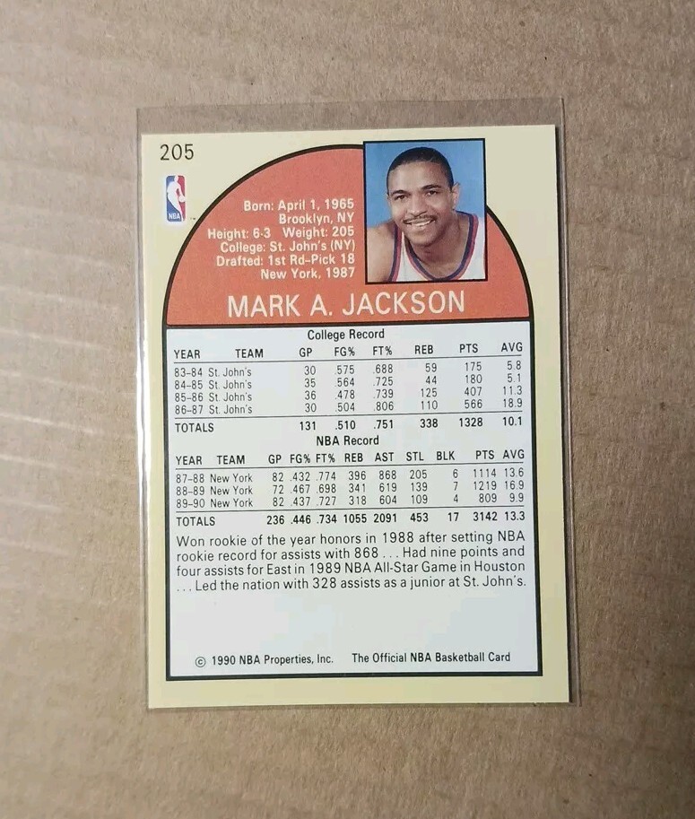 MENENDEZ BROTHERS CARD - MARK JACKSON 1990-91 Hoops Basketball Card ...
