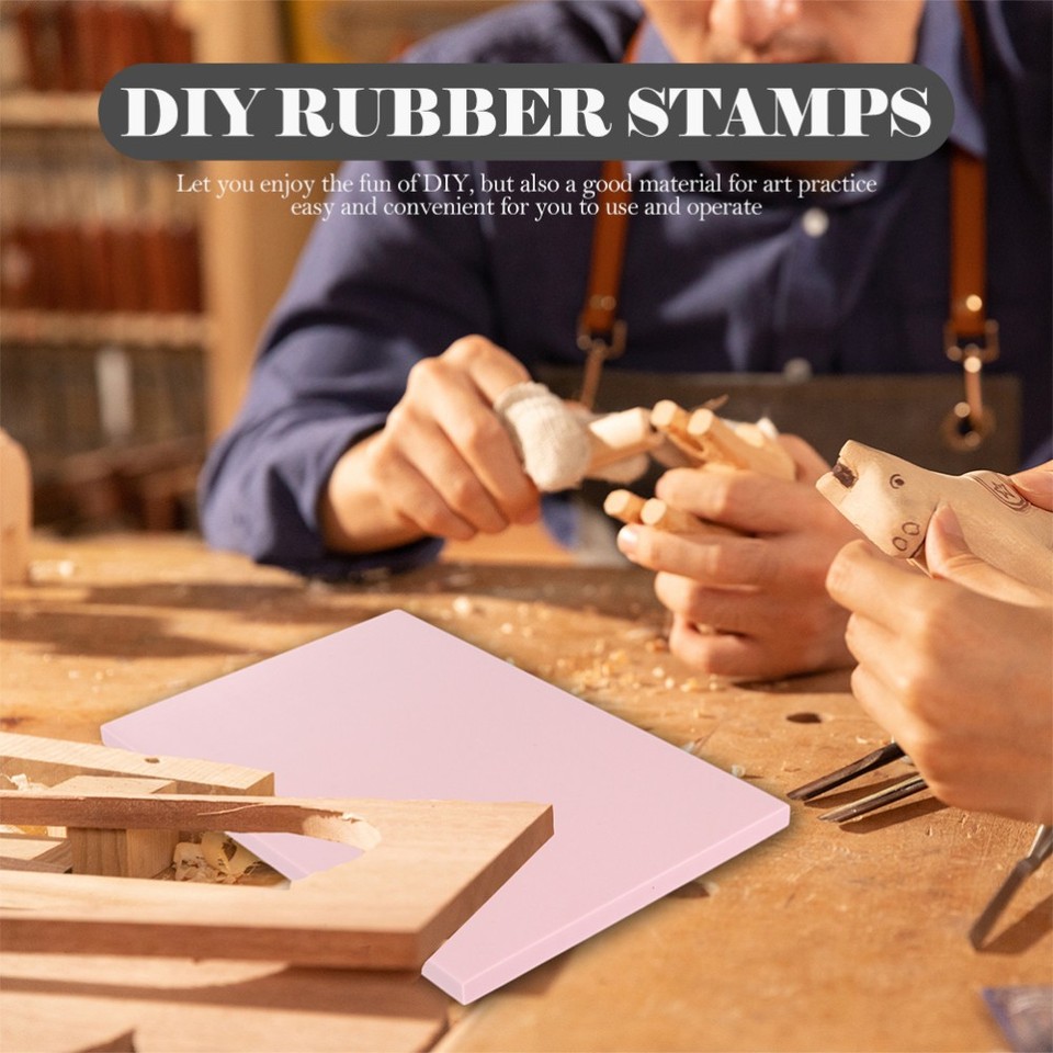 2 Pcs Rubber Carving Blocks DIY Carving Blocks Handmade Carving Rubber ...
