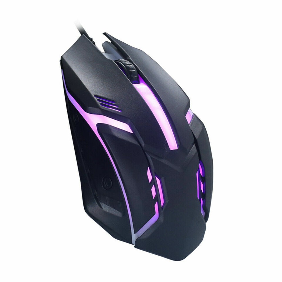 Computer Desktop Gaming Keyboard and Mouse Mechanical Feel Led Light ...