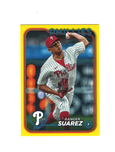 2024 Ranger Suarez Topps Yellow Parallel Card! Phillies! | eBay