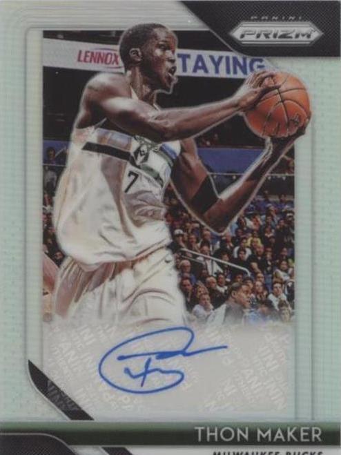 2018-19 Panini Prizm - Signatures Thon Maker #S-TMK Silver Prizm (AU ...