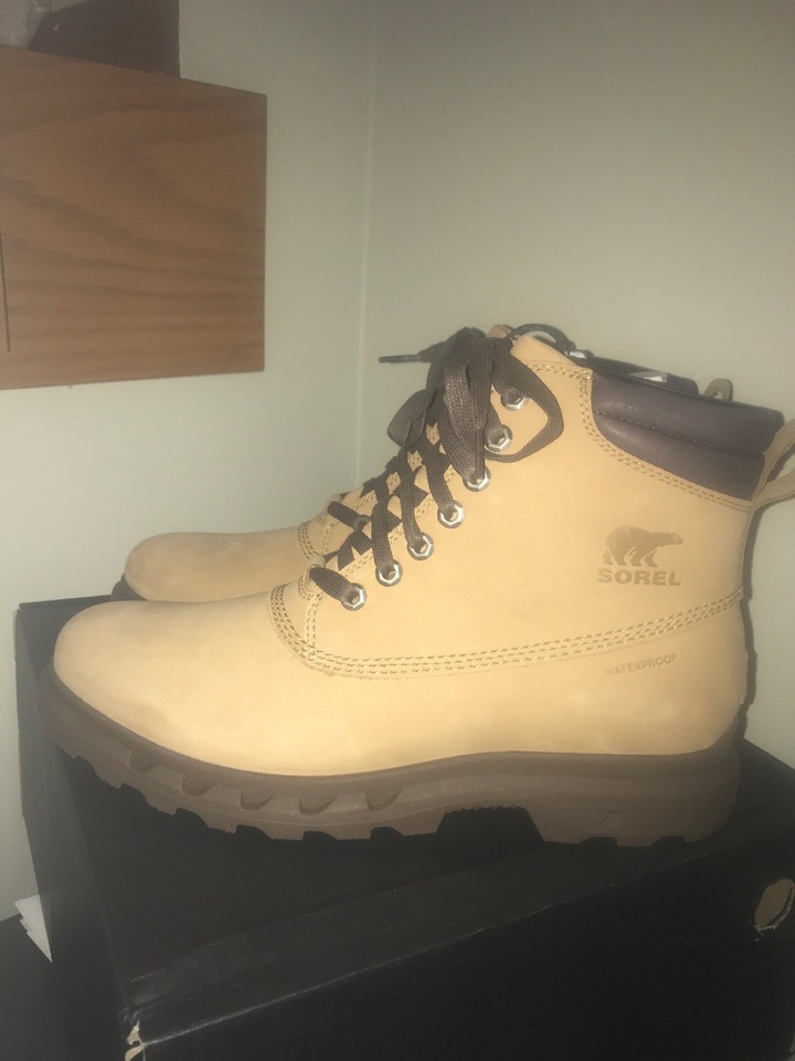 NIB Sorel Men's Portzman Lace Boot - Buff / Hawk - size 10.5 - retail ...