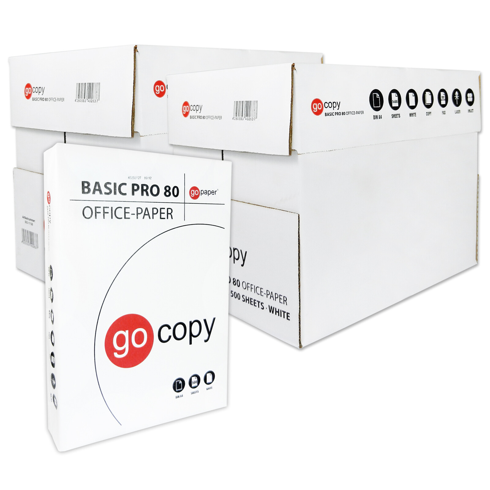 Druckerpapier Kopierpapier DIN A4 70 g/m² 5.000 Blatt Go Copy Basic Pro | eBay