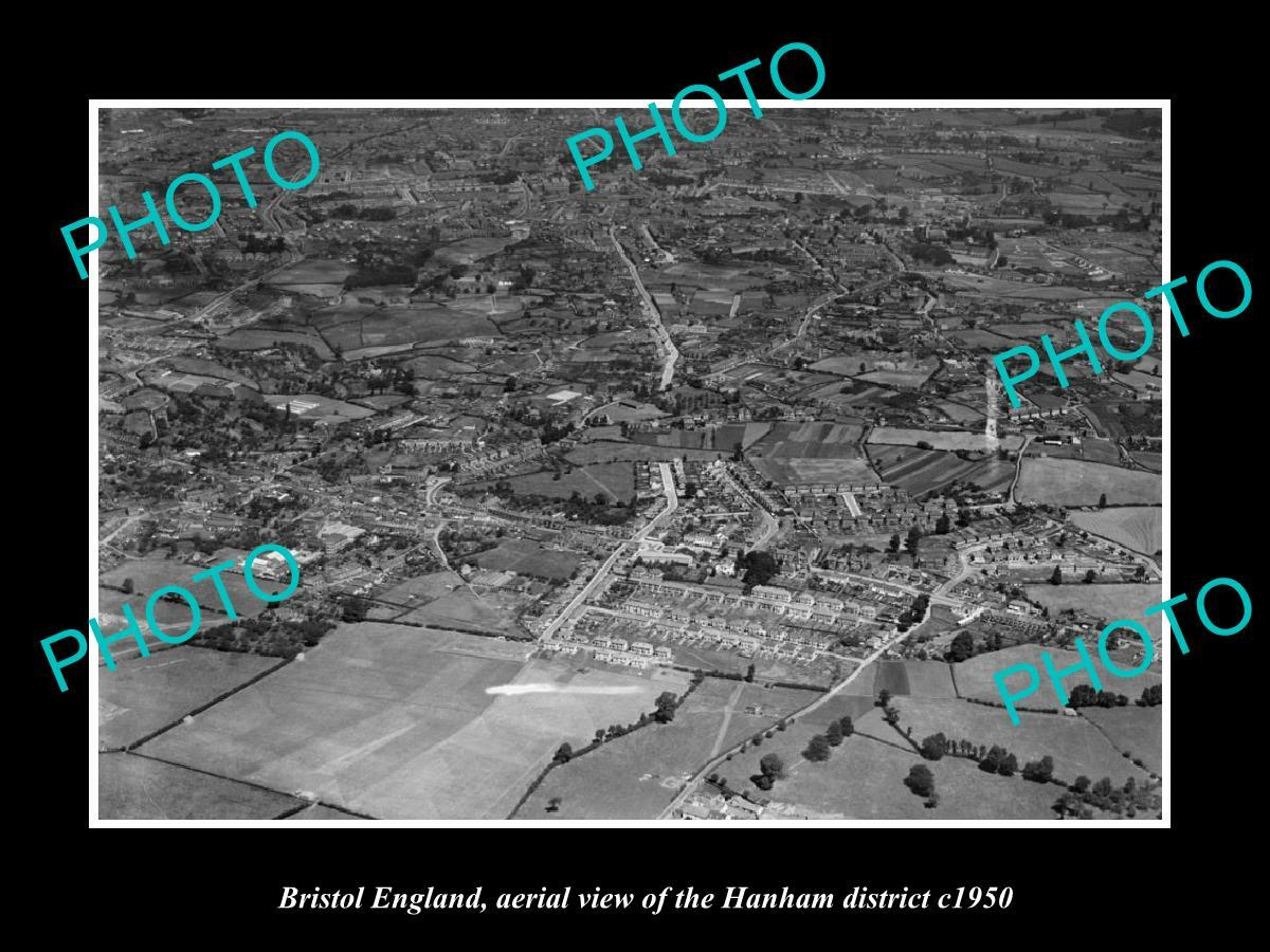 OLD 6 X 4 HISTORIC PHOTO OF BRISTOL ENGLAND AERIAL VIEW OF HANHAM c1950 ...