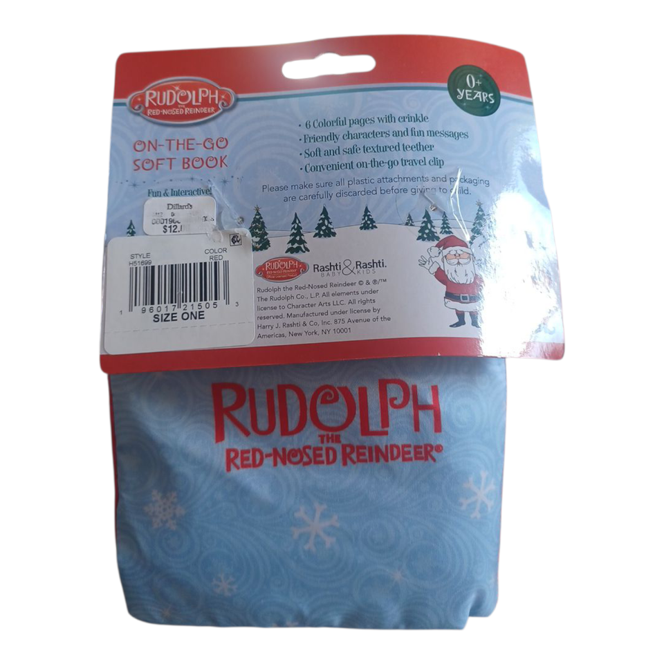 Rudolph the Red-Nosed Reindeer Newborn On-the-Go Soft Book, Rashti ...