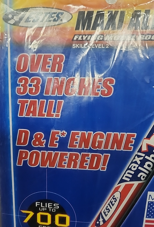 ESTES MAXI ALPHA 3 #1903 New FLYING MODEL ROCKET NOS. Free Shipping! No ...