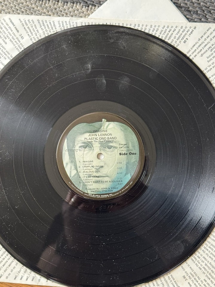 John Lennon Imagine Lp w/ Rare Poster | eBay