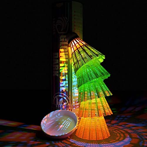 5 Pack LED Badminton Shuttlecocks Lighting Birdies Nylon Glow In the ...