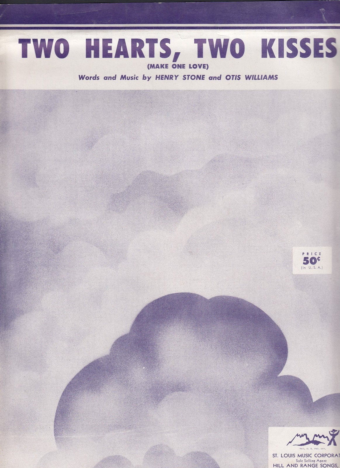 Two Hearts Two Kisses Sheet Music by Henry Stone & Otis Williams | eBay