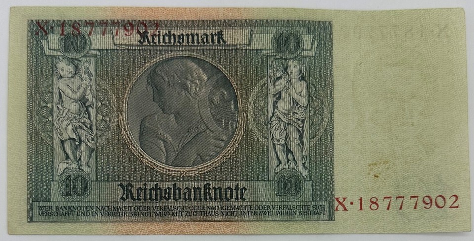 Germany 10 Reich Mark 1924-1929 Berlin German 5483# Currency Money ...