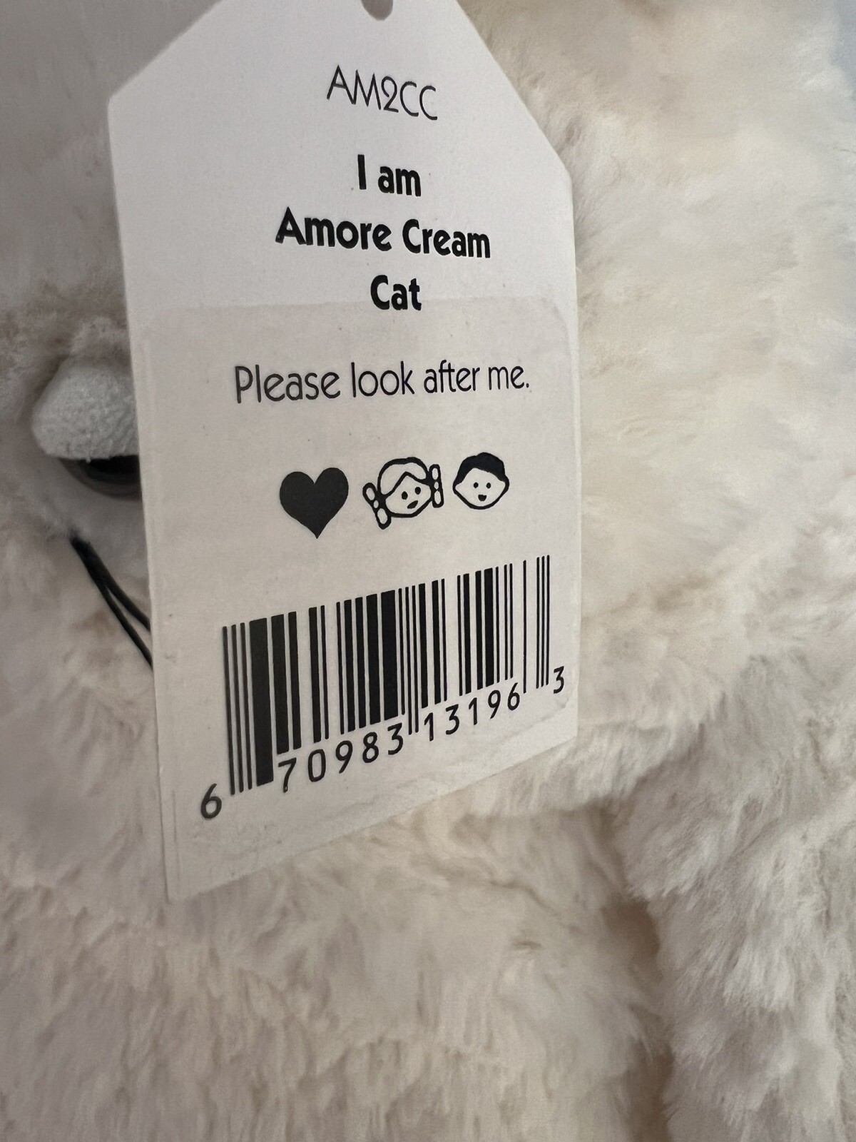 Jellycat Amore Cream Cat Plush White Chubby Kitty 12” Lovey Stuffed Toy ...