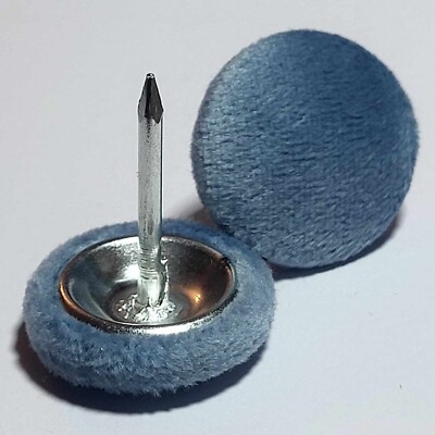Upholstery Buttons, Sky Blue Velvet Upholstery Nail Back Button 18mm ...