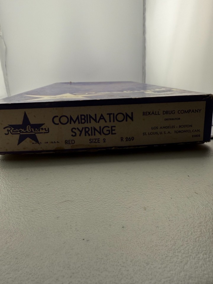 Vintage Red Rubber Enema Kit Rexall Roxbury Combination Fountain ...