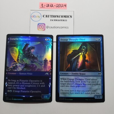 Futurist Operative (Showcase) NM FOIL NEO + Draugr Thought Thief Foil ...