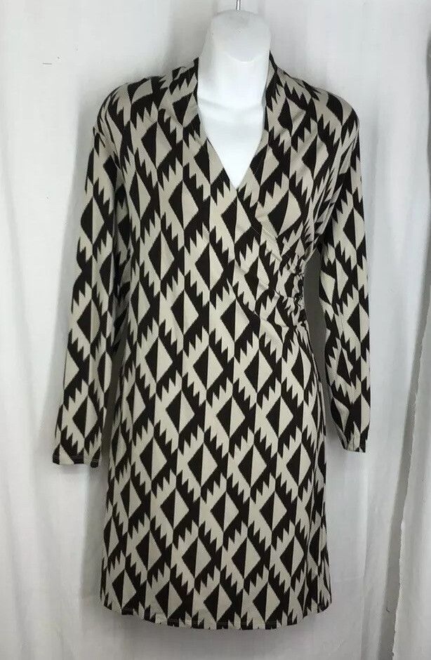 J.Jill XSP XS P Wearever Sierra Print Faux Wrap Dress… - Gem