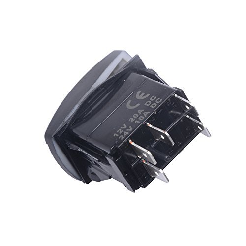 HPILISH 5 pin Laser Backlit Rocker Switch Interior Light 20A 12V On/Off ...