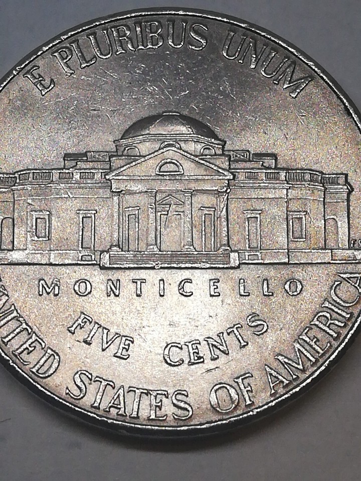 2012 P Jefferson Nickel Five Cent USD Error Coin Multiple Die Chips ...