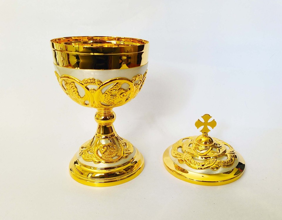 Ciborium Brass Gold Plated Communion Goblet Holy Religious Church Gift ...