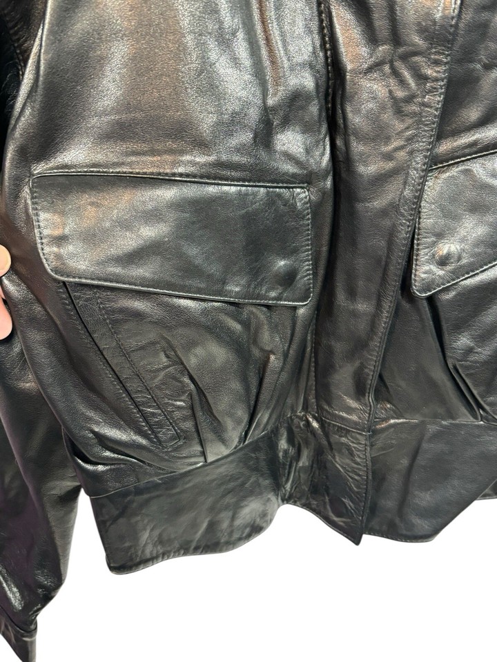 Vintage Georgetown Leather Design Jacket Womens Large Bomber Leather ...