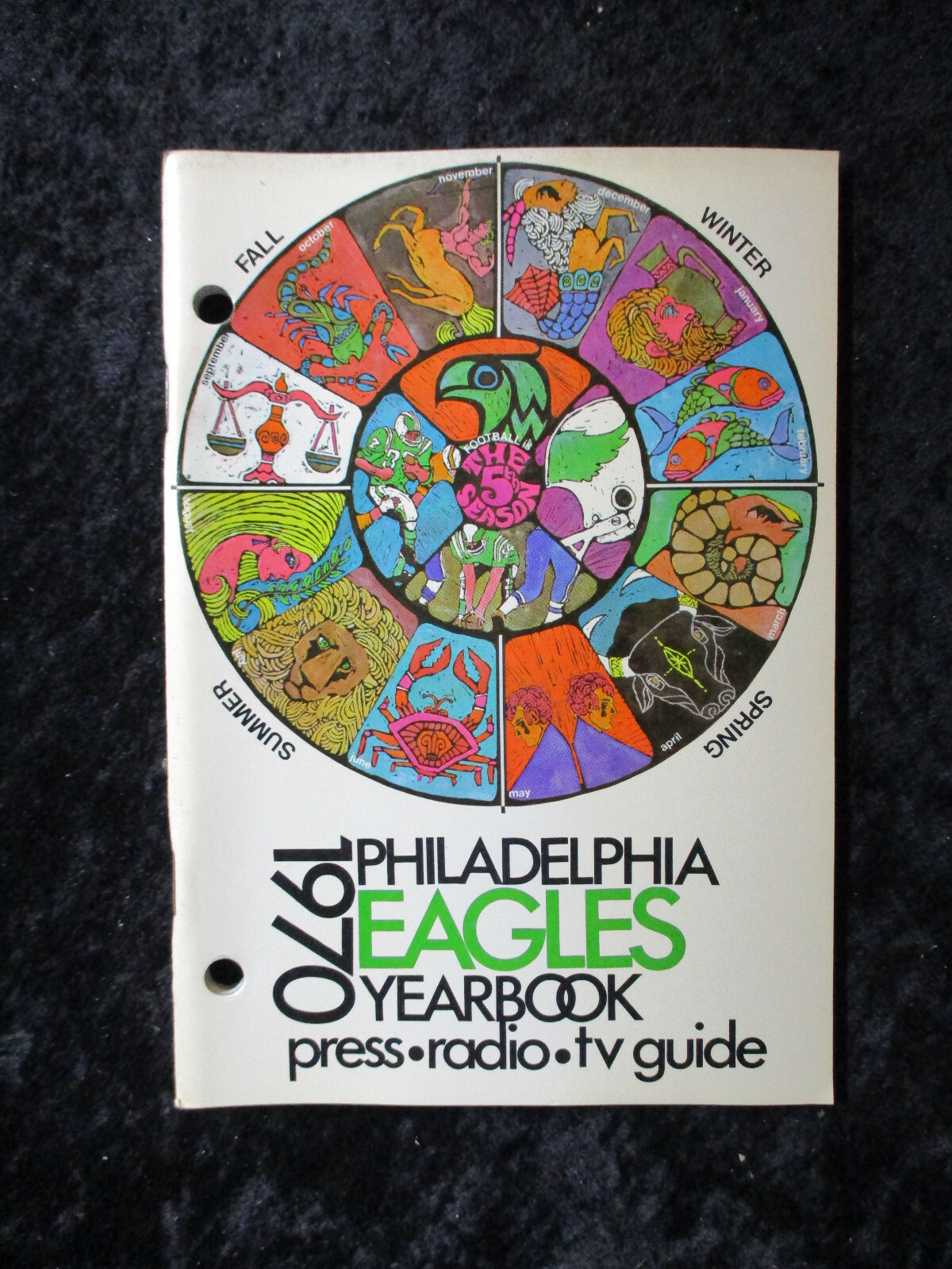 Vintage 1970 Philadelphia Eagles NFL Media Guide w/Mark Moseley 97411 ...