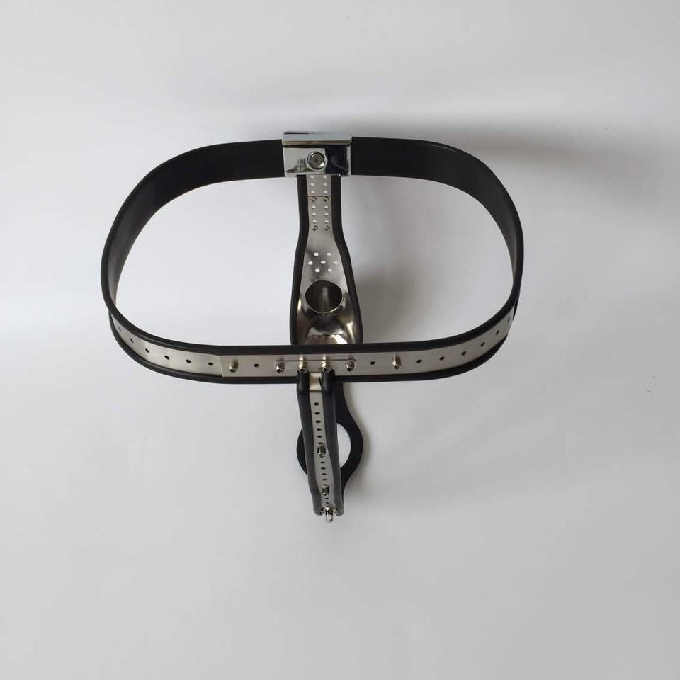 Male Chastity Belt Cage Locking Device with Poop Hole Adjustable ...