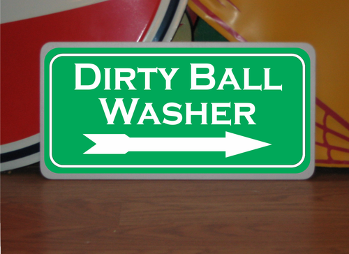 Dirty Ball Washer w/ arrow Metal Sign for Golf Course Driving Range | eBay