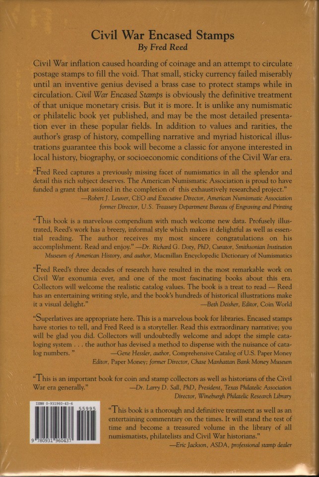 Civil War Encased Postage Stamps NEW Book Illustrated Excellent ...