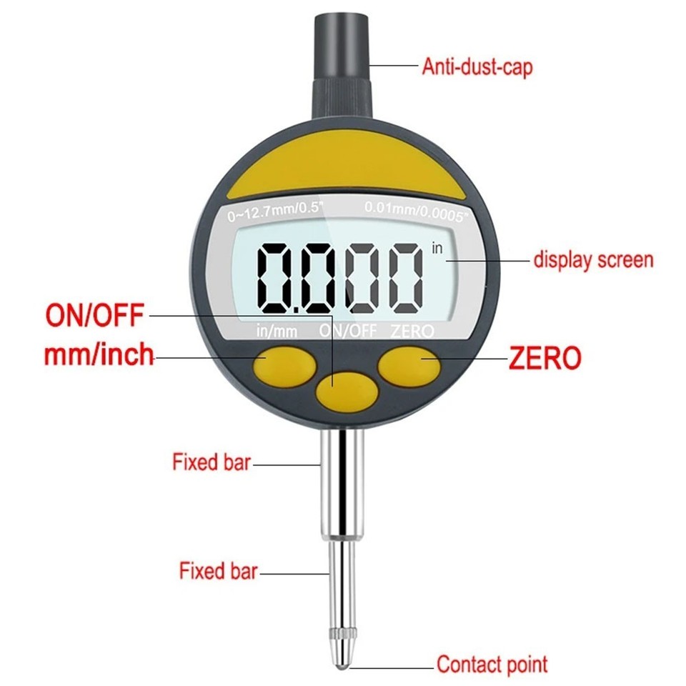 TOOLS Percentage Meter Tester Tool 001mm 0.01mm/0.0005inch Dial ...