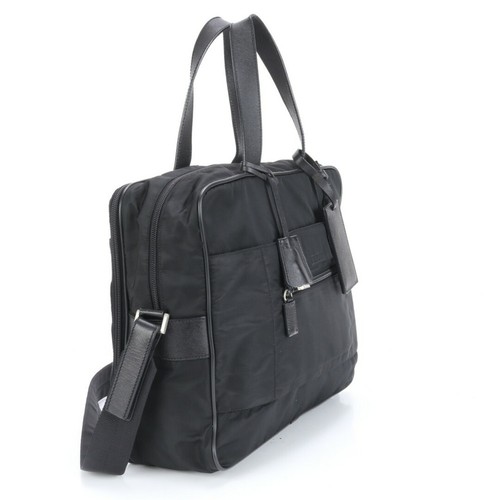 Prada Tesuto Nylon Saffiano Leather 2 Way Business Bag Diagonal Used ...